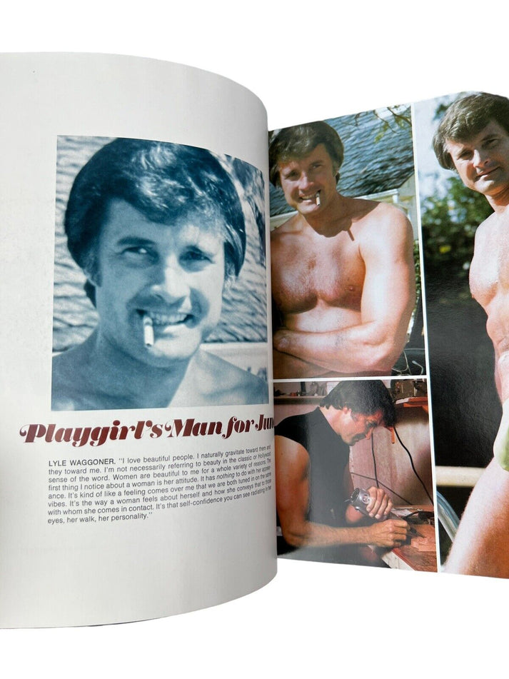 BEST OF PLAYGIRL Magazine #1 1974 PETER LUPUS Poster! LYLE WAGGONER Ho – Old Souled